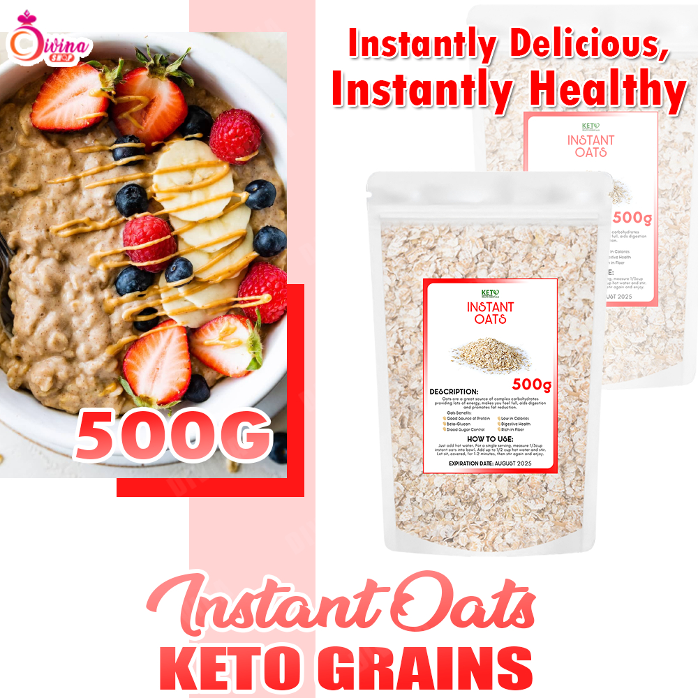 Instant Oats 500g Oatmeal / Easy Cooking / Diet-Friendly / High Fiber ...