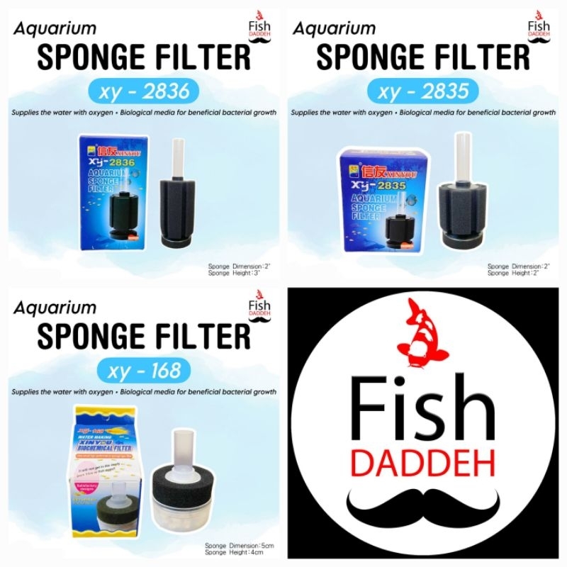 Aquarium Sponge Filter Bio Foam XY-168 XY-2835 XY-2836 XY-2810 XY-2811 XY-2812 XY-2813 | Shopee ...
