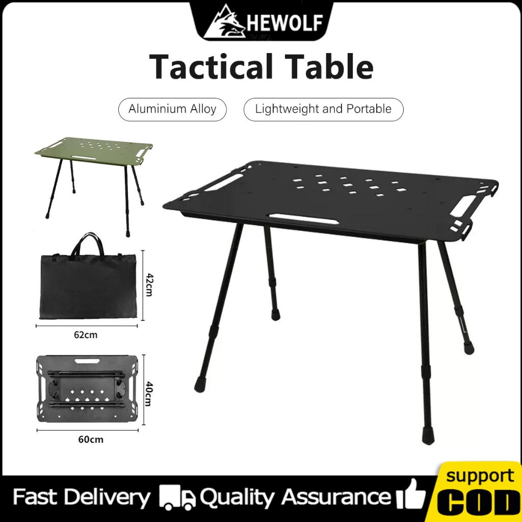 Outdoor Aluminum Alloy Table Lightweight Tactical Table Folding Dinner ...