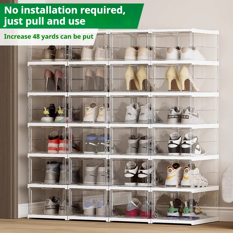 Transparent Foldable Shoe Rack 9 Layers Folding Shoe Cabinet Shoe ...