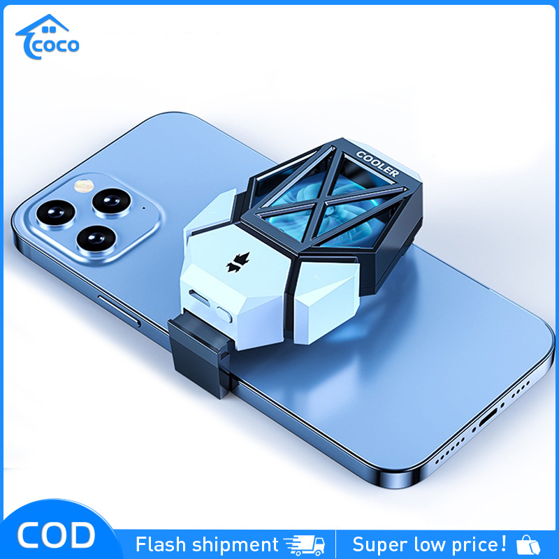 BlueWow Dy08 Universal Mini Mobile Phone Cooling Fan Radiator Turbo Hurricane Game Cooler Cell ...
