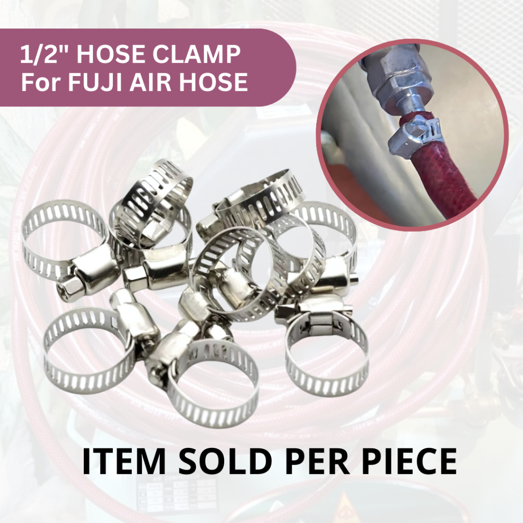 EMJ ½” Metal Hose Clamp for Fuji Air Hose: Premium Air Hose Connector ...