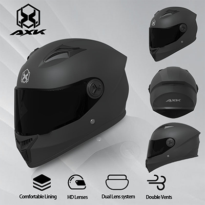 AXK903 Men's and Women's Motorcycle Full Coverage Anti-Fog Helmet with ...
