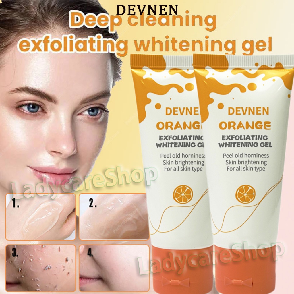 DEVNEN Orange Exfoliating Gel Whitening Peeling Gel Remove Dead Skin ...