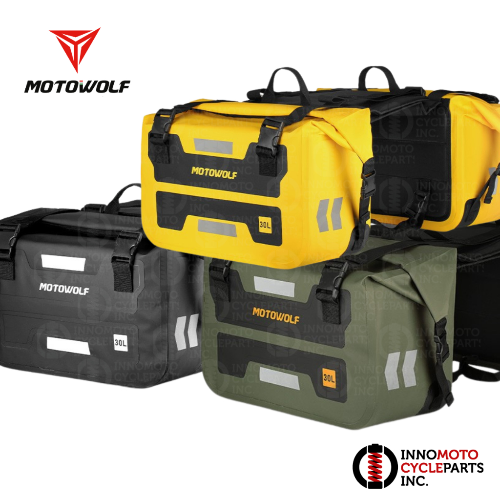Motowolf Waterproof Motorcycle Saddle Bag Black, Yellow or Army Green ...