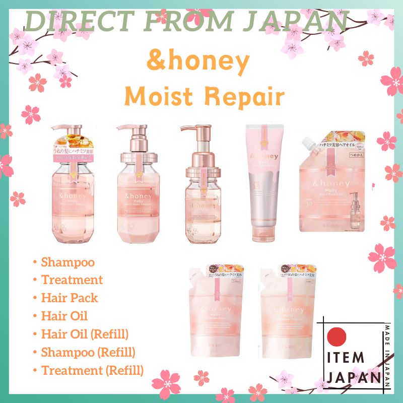 &honey Melty moist Shampoo/Treatment/Hair Oil/Hair Pack/Shampoo Refill/Treatment Refill | Shopee ...