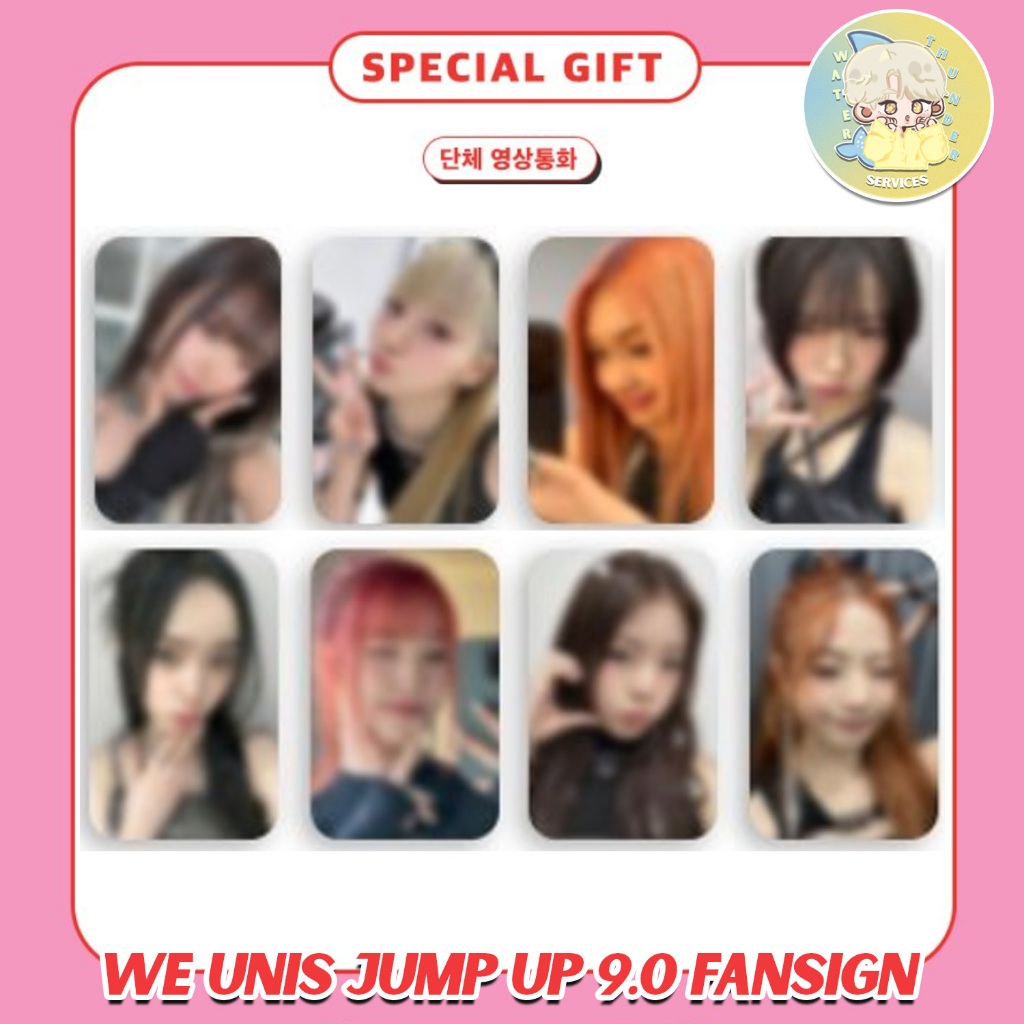 UNIS We UNIS Jump Up 9.0 Black Ver Video Call Fansign POB Photocard ...