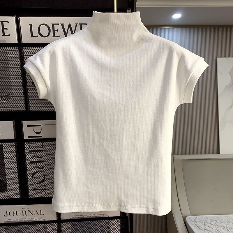 women fashion full length top mock high neck collar turtleneck knitted ...