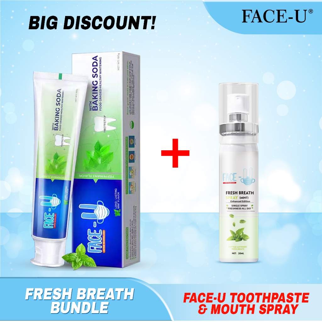 FACE-U Fresh Breath Bundle (Toothpaste and Mouthspray) | Shopee Philippines