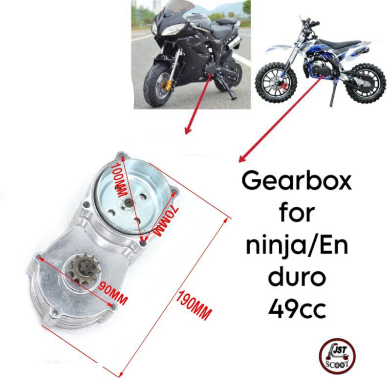 Gearbox 17t 20t T8f Double Chain pocket bike, Enduro,mini atv ect ...