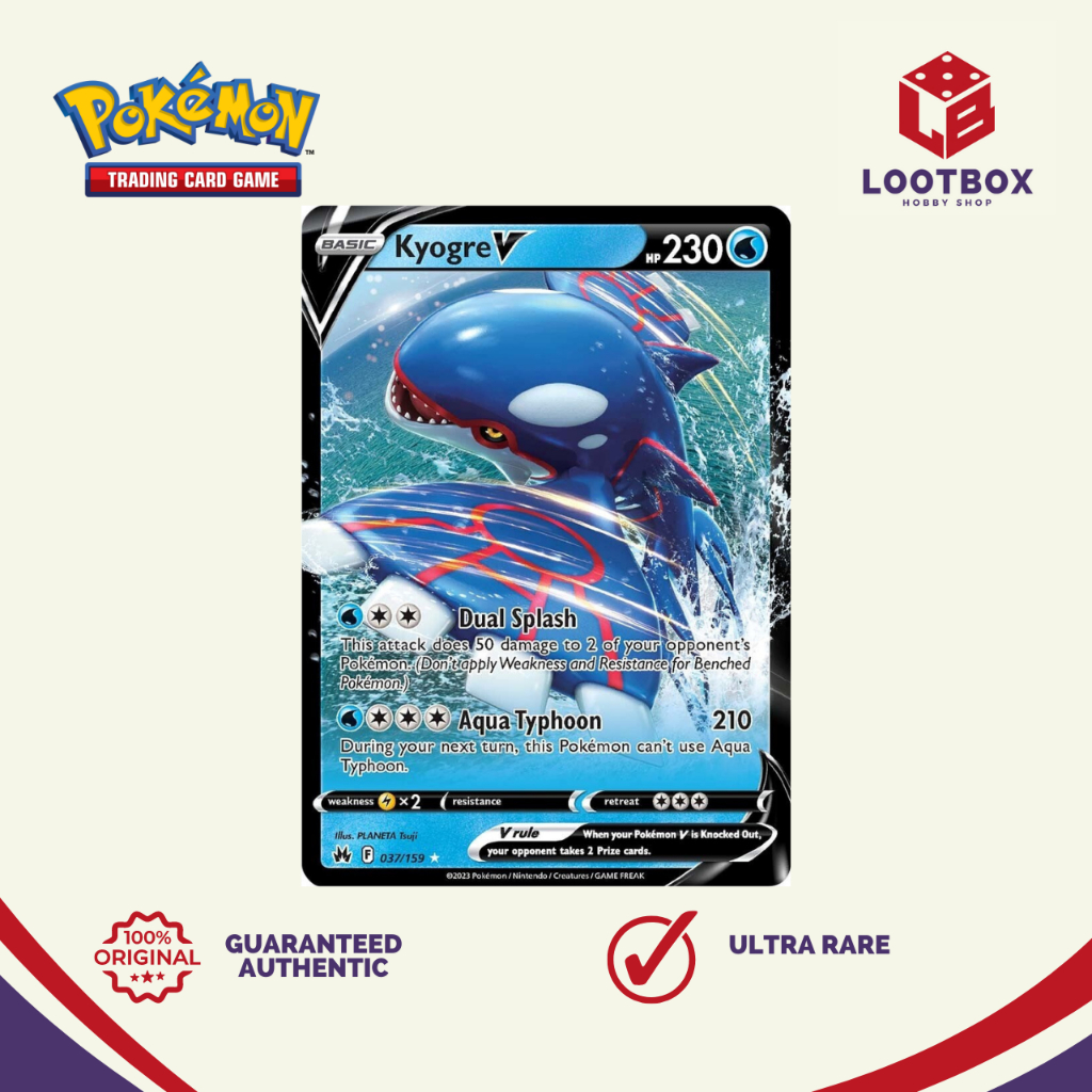 Pokemon Card Game: Kyogre V (Ultra Rare) - Crown Zenith | Shopee ...