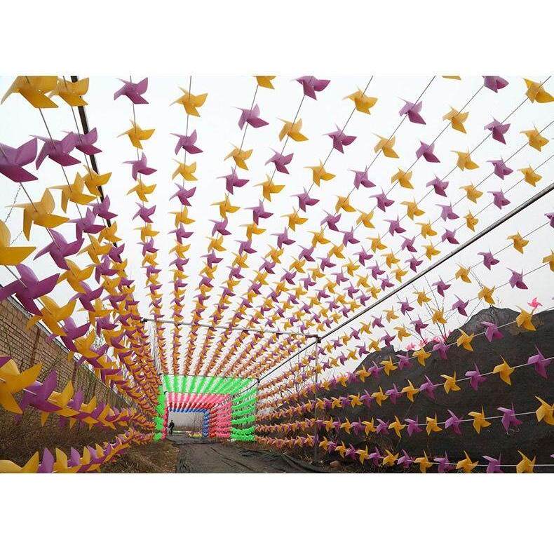 100pcs/30M Fiesta Banderitas Plastic Outdoor Assorted Color use for ...