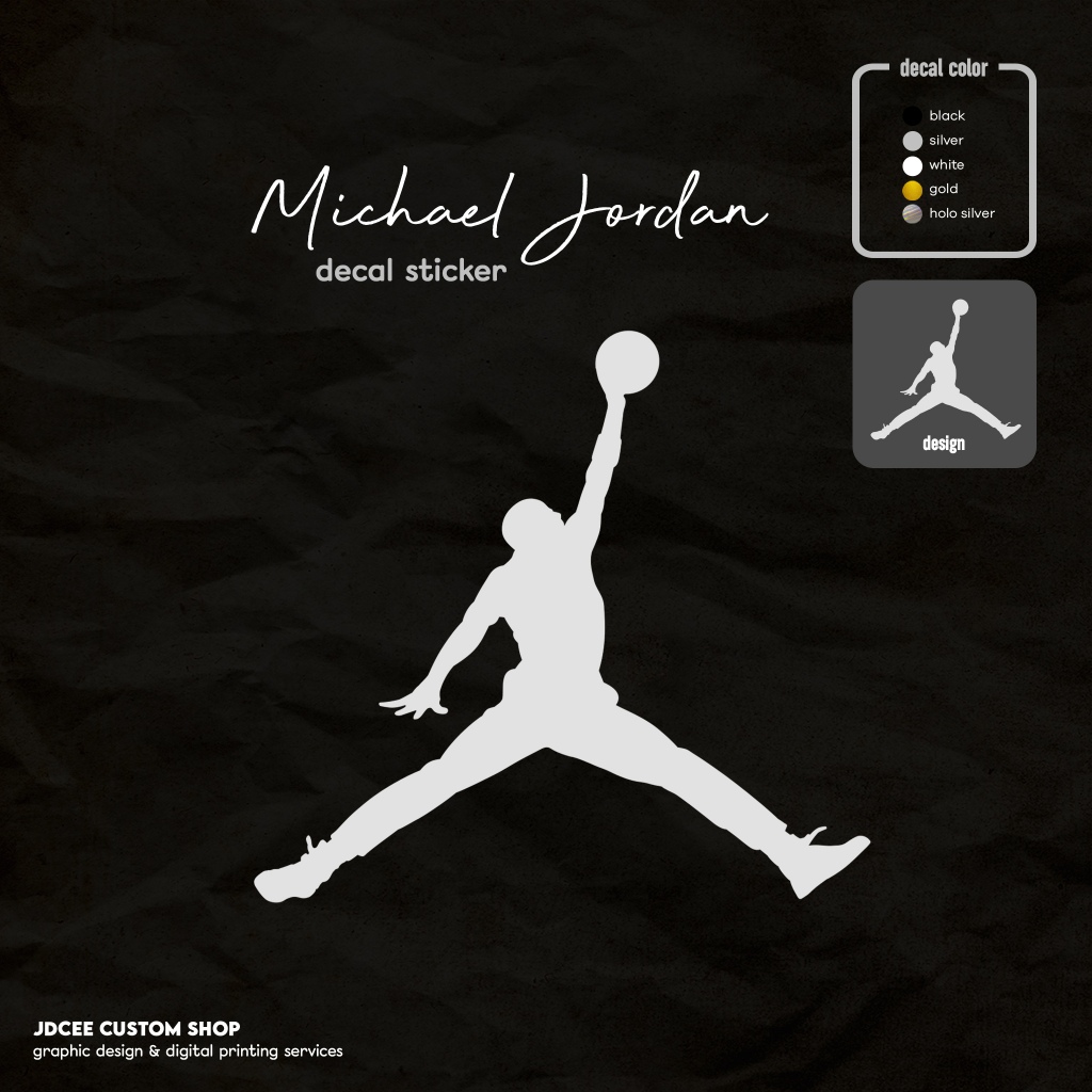MICHAEL JORDAN LOGO DECAL STICKER VINYL Car Window Motorcycle Mobile ...
