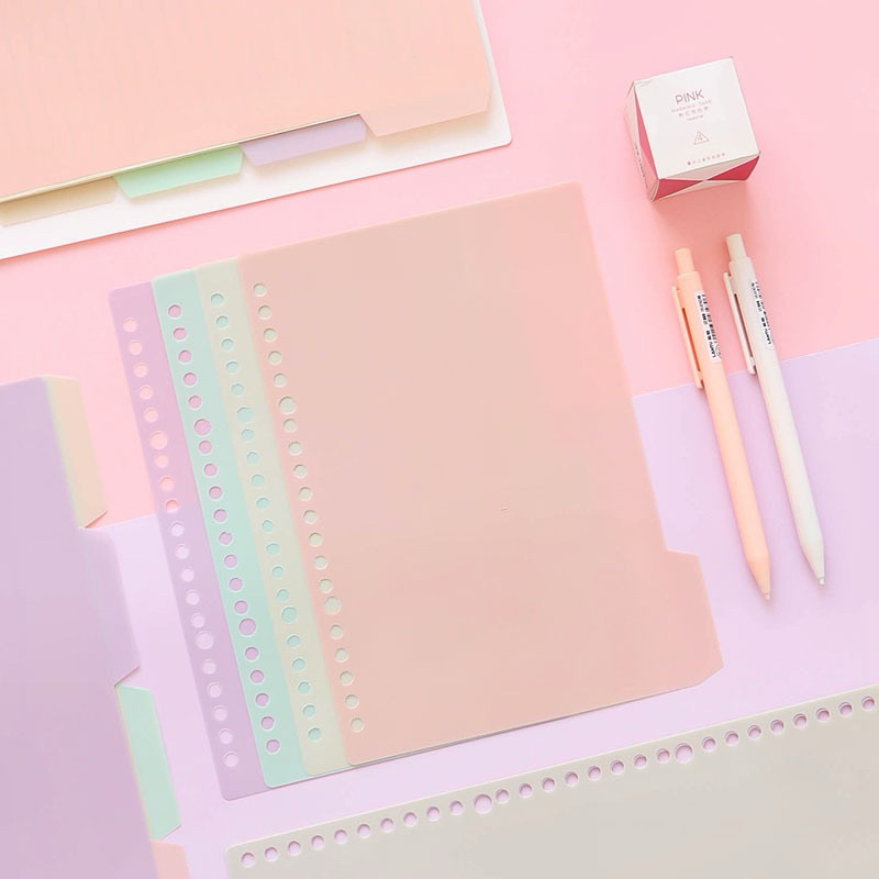 4PCS/Set! A5 B5 A4 Pastel Index dividers index page separator pages ...
