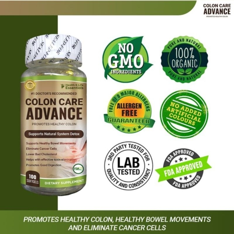 COLON CARE ADVANCE Promotes Healthy Colon (100sofgel) | Shopee Philippines