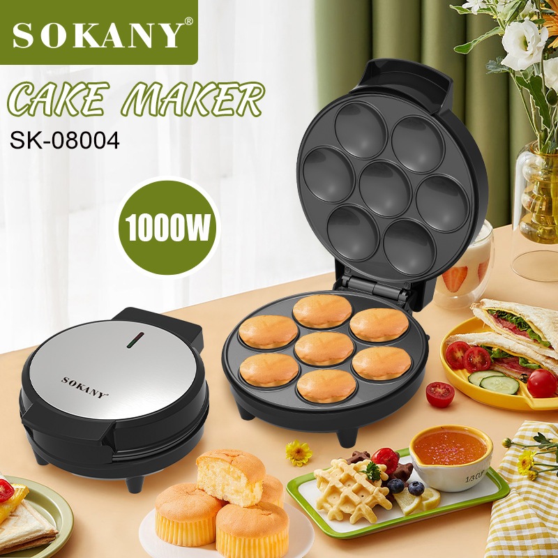 【SK】 7 Holes Electric Non-stick Cup Cake Maker Machine breakfast ...