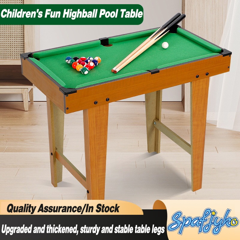 New Billiard Table Set for Kids High Foot Pool Table Wooden Tabletop ...