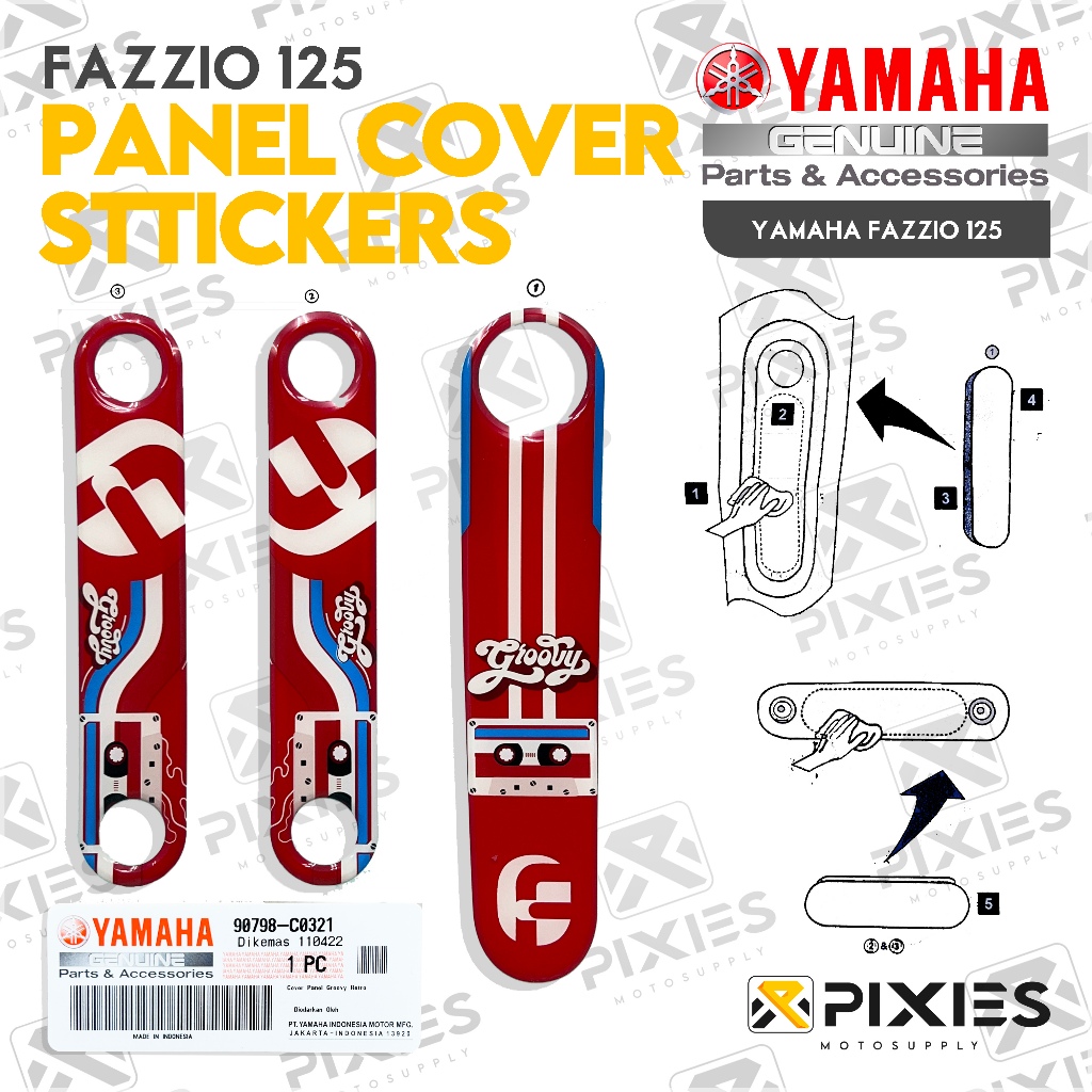 PVC Yamaha Fazzio 125 Panel Sticker Set - Premium Design, Weather ...