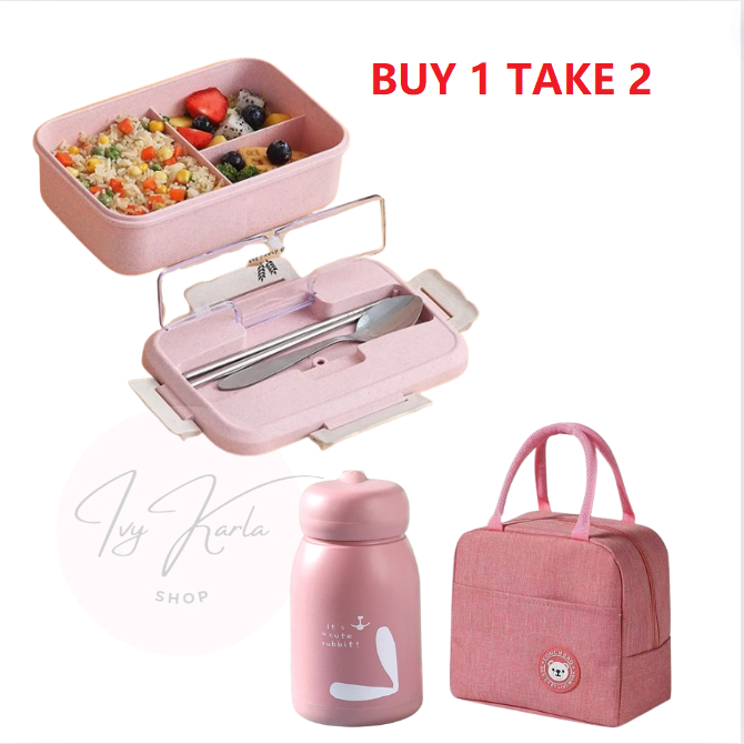 BUY 1 TAKE 2 Smooth Sailing Lunch Box With Spoon and Chopsticks With ...