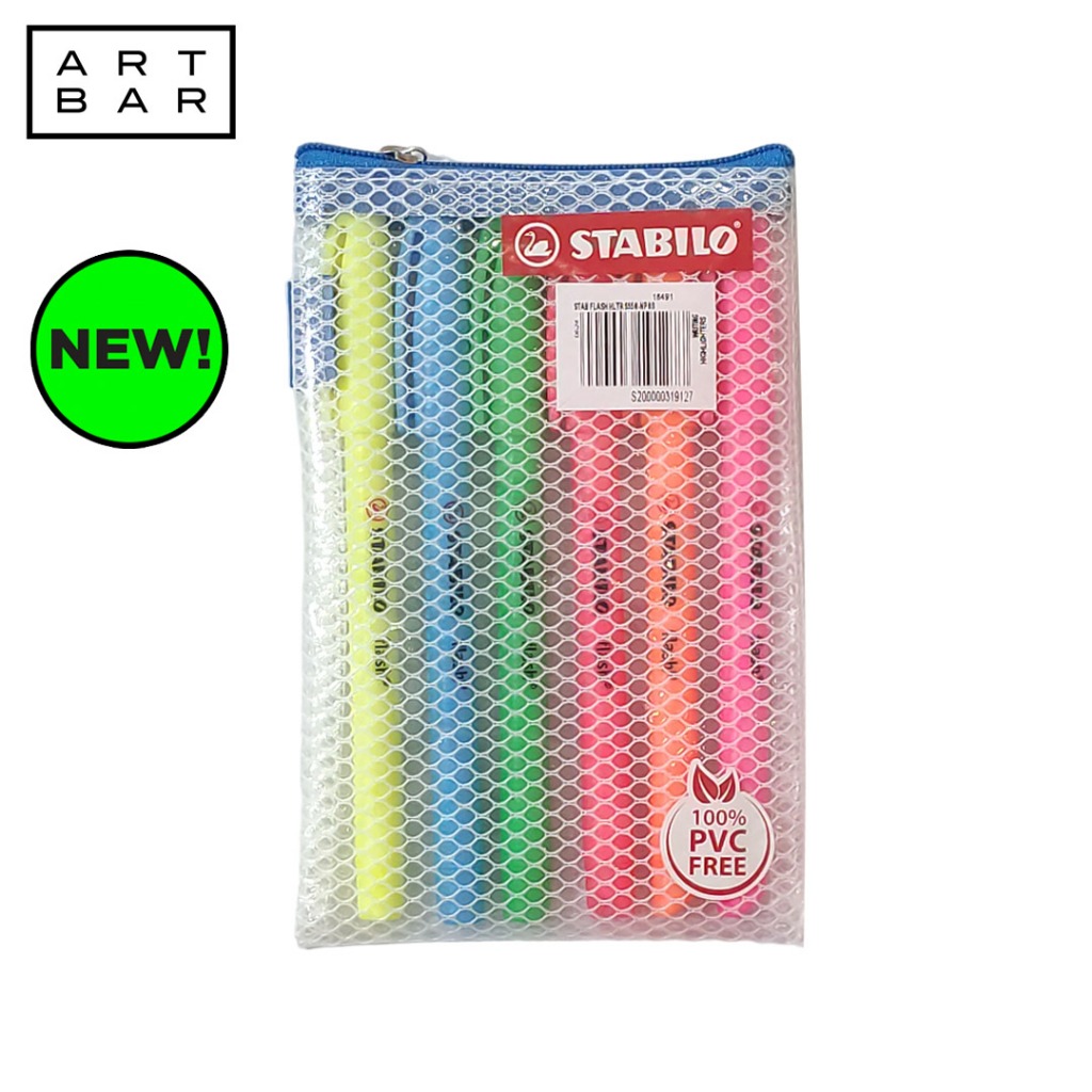 Stabilo Flash Highlighter in Net Pouch 6s - Art Bar | Shopee Philippines