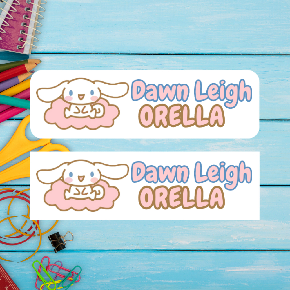 SANRIO CINNAMOROLL Waterproof Daycare Labels, Preschool Labels, Name ...