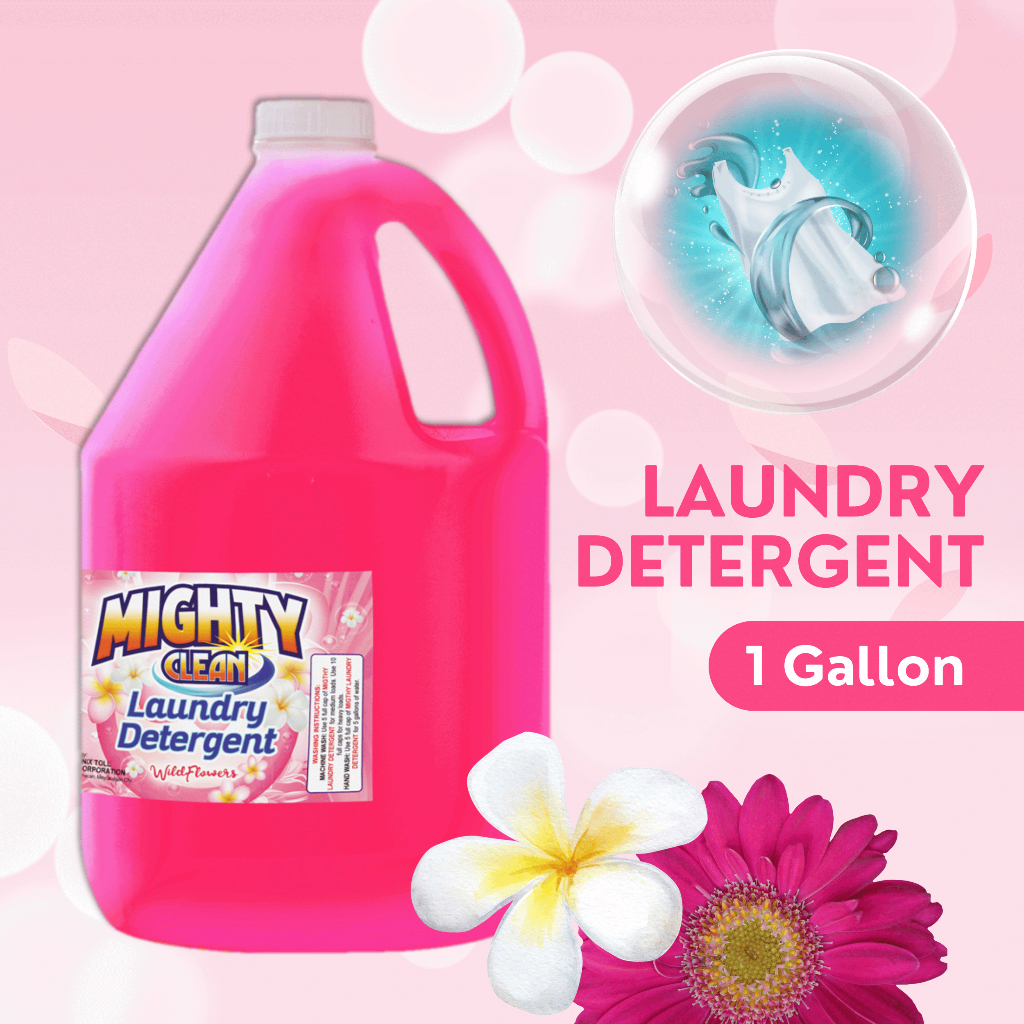 Mighty Clean Liquid Laundry Detergent Wildflowers - LLD MAGENTA - 1 ...