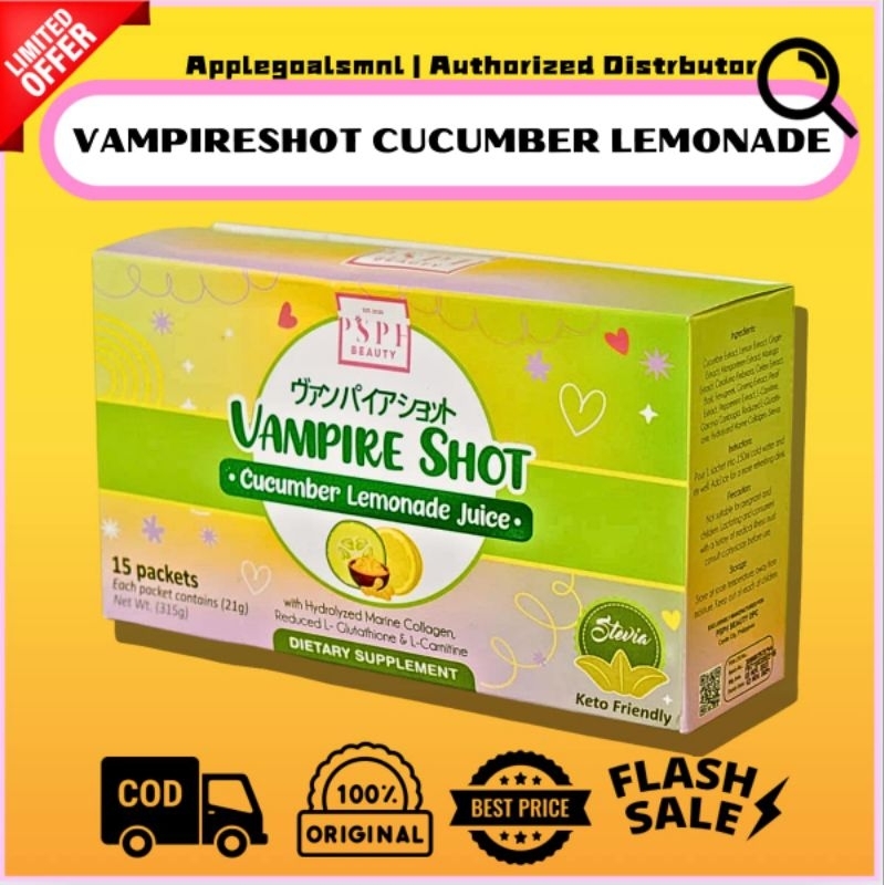 Vampire Shot Cucumber Lemonade Newest Flavor By PSPH Collagen ...