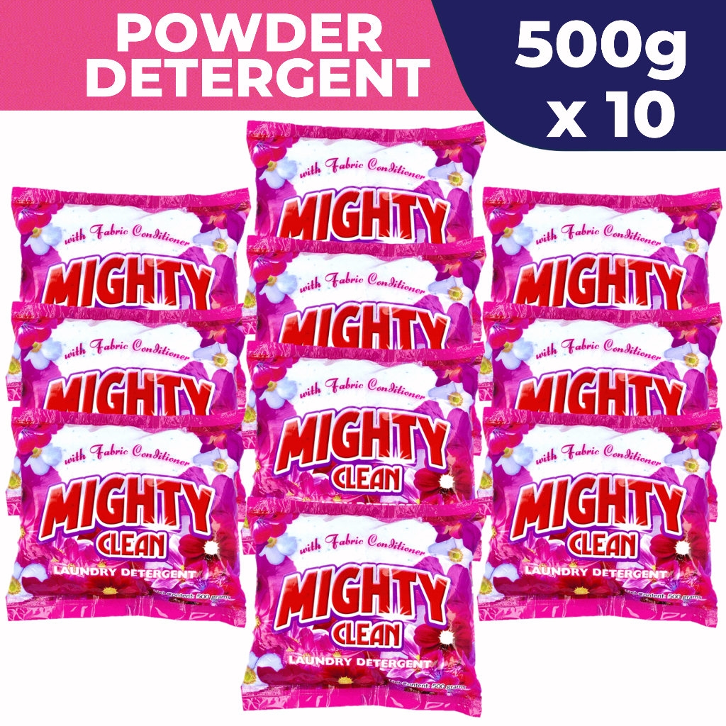 Mighty Clean Detergent Powder Floral Blossom - Powder PINK 500 GRAMS X ...
