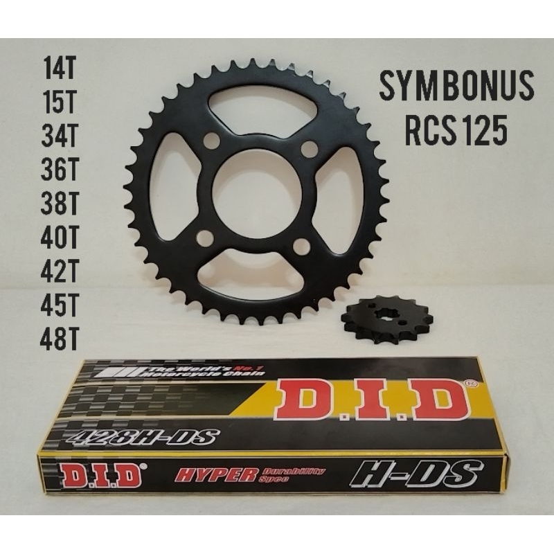 SYM BONUS/RCS 125 JAPAN MADE HYBREED TYPE RUSTPROOF HEAVY DUTY SPROCKET ...