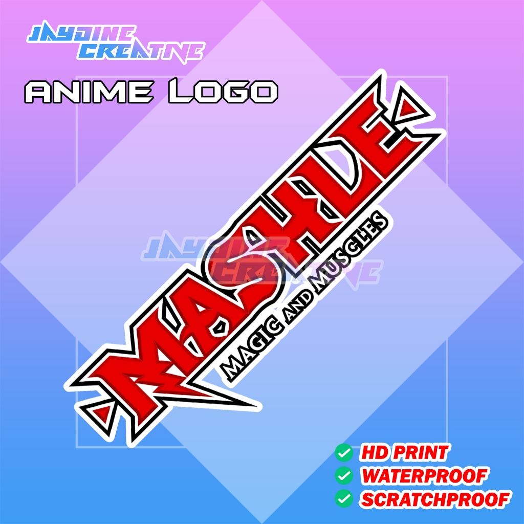 Mashle Magic and Muscle Logo Sticker, Indoor Outdoor Vinyl Sticker ...