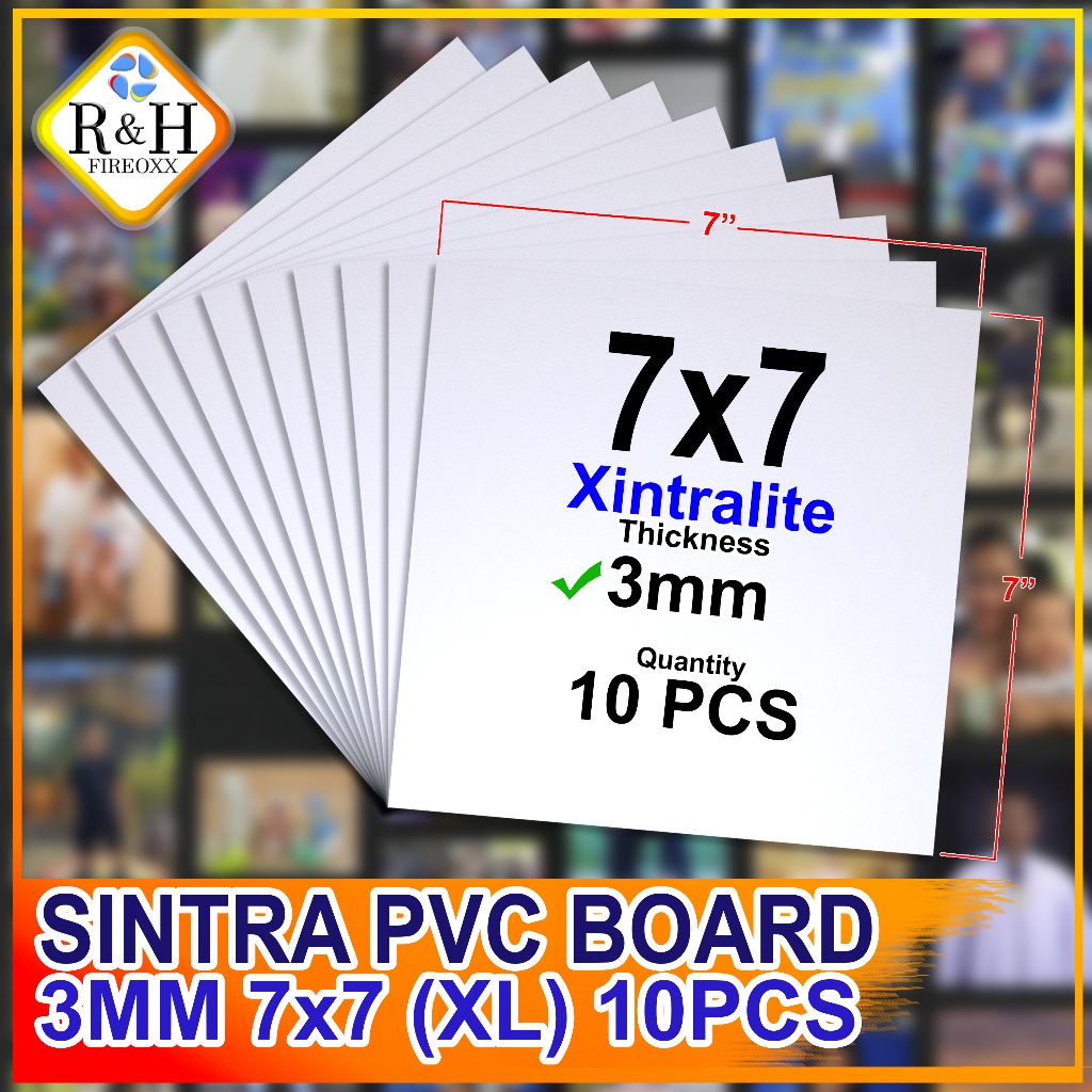 SINTRA PVC BOARD | 7X7 3mm | 10 PCS | Shopee Philippines