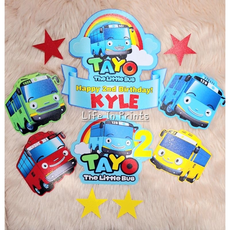 Tayo Tayo cake topper /Printed /Personalized with NAME and AGE | Shopee ...