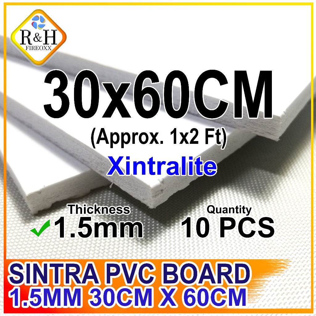 SINTRA PVC BOARD | 30x60cm 1.5mm Xintralite | 10 PCS | Shopee Philippines