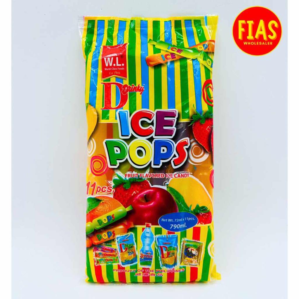 11 pcs Drinky Ice Pops Fruit Flavor Ice Candy | Shopee Philippines