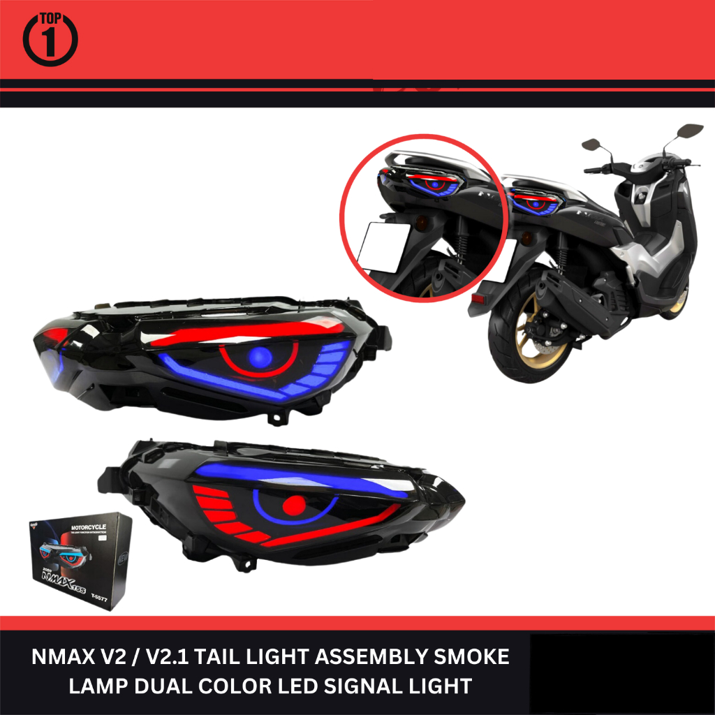 Top1 Racing Smoke Light Tail Light Assembly Dual Color Led Light For ...