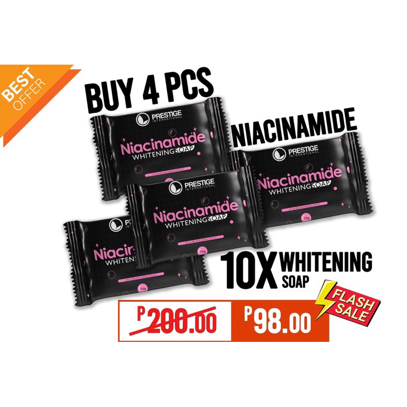 Prestige Niacinamide Soap 10x Whitening 4pcs Shopee Philippines