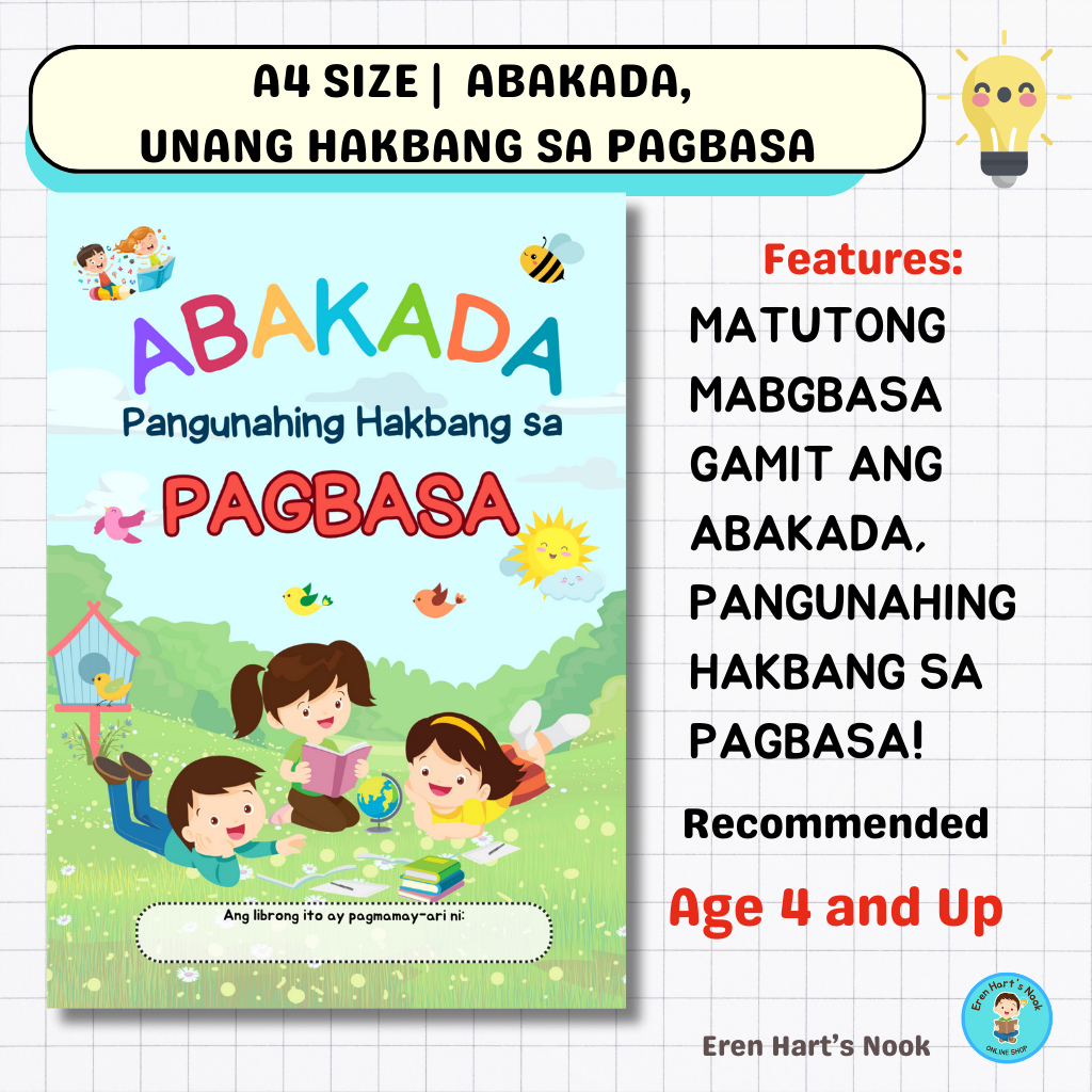 ABAKADA UNANG HAKBANG SA PAGBASA | A4 SIZE READING WORKBOOK | Shopee ...