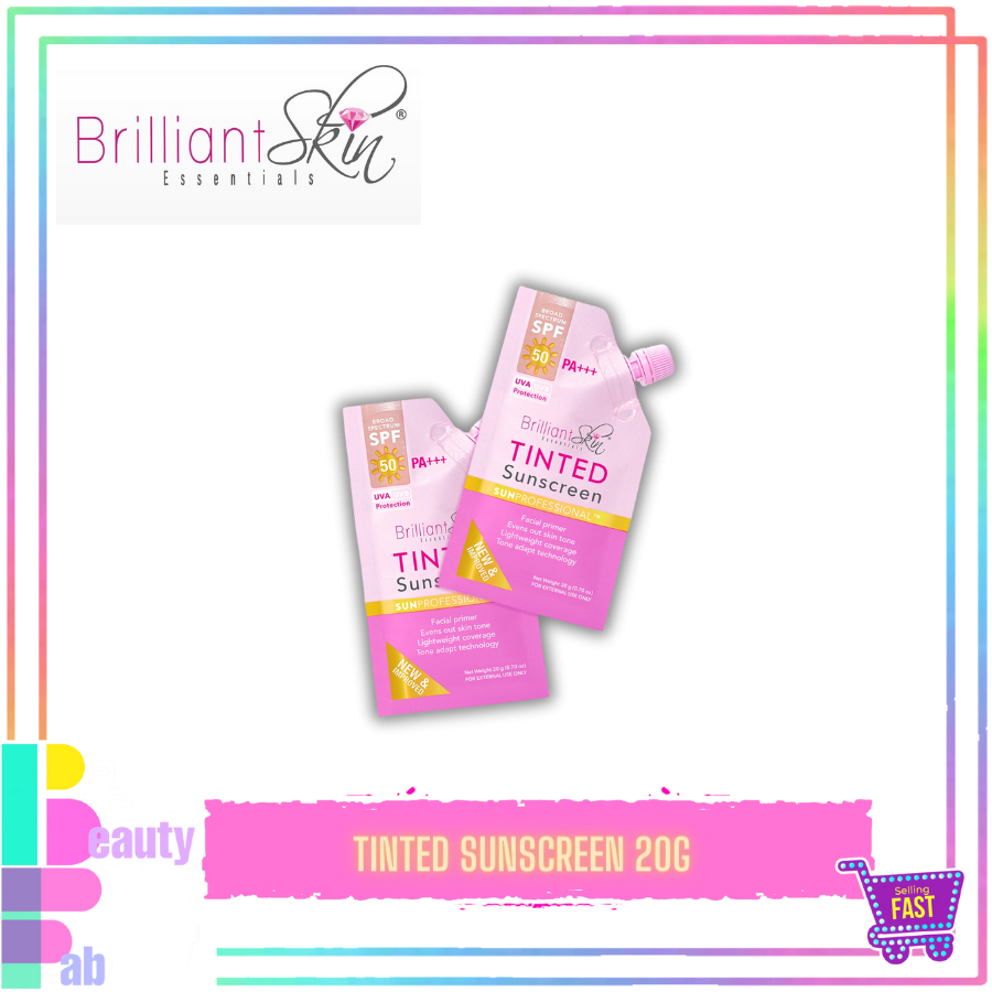 (set of 5)Authentic Brilliant TINTED Sunscreen Gel-Cream SPF 50 (20g ...