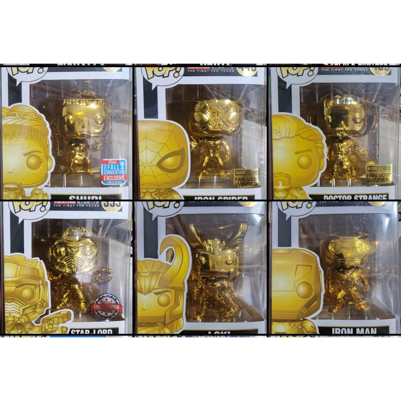 ‼️LOWEST PRICE‼️ Hard to find/Rare Funko Pop Marvel Metallic gold ...