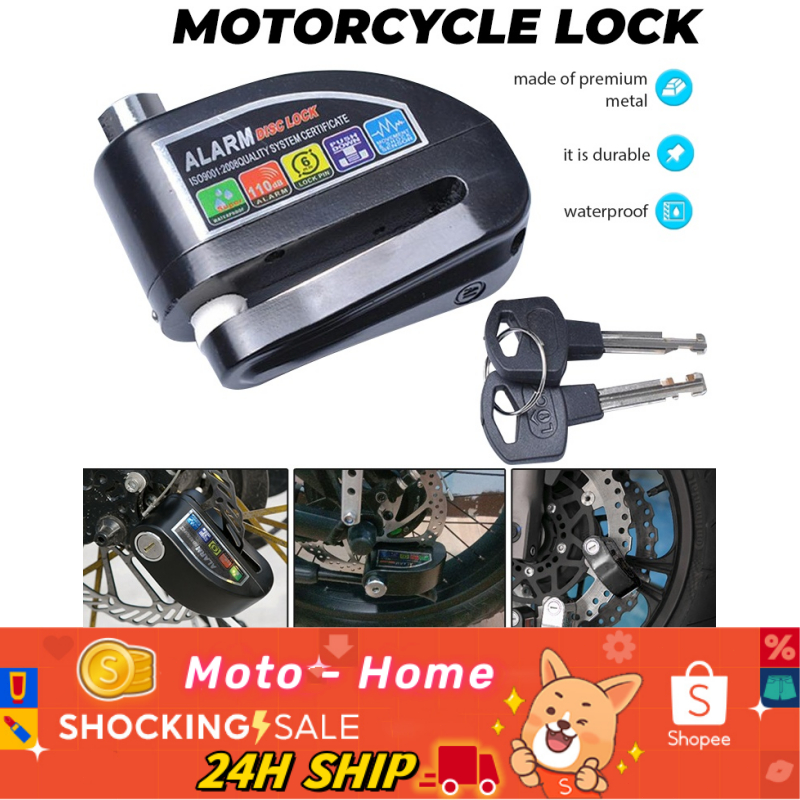 Motorcycle Alarm Lock Motorbike Anti-theft Lock Wheel Disc Brake ...