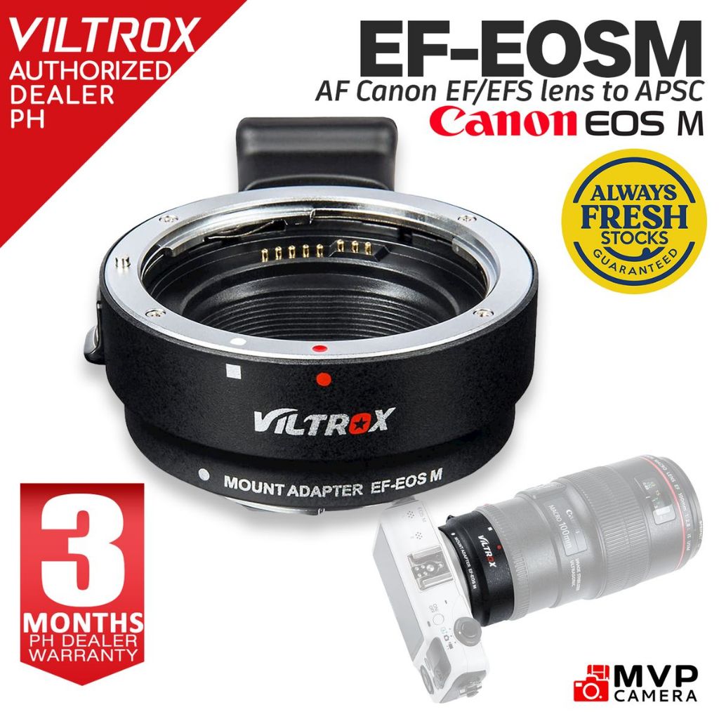 VILTROX EF-EOS M EF-EOSM Auto Focus AF Adapter Canon EF EFS to EOSM EOS M Mirrorless MVP CAMERA ...