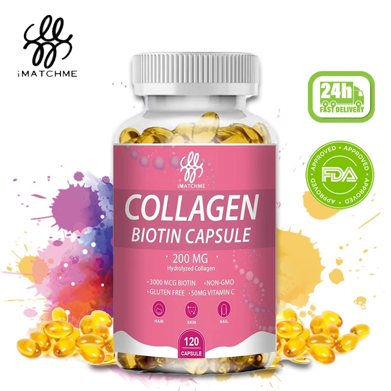 IMATCHME 120Pcs Enzyme Collagen Capsules Supports Weight Loss Promote ...