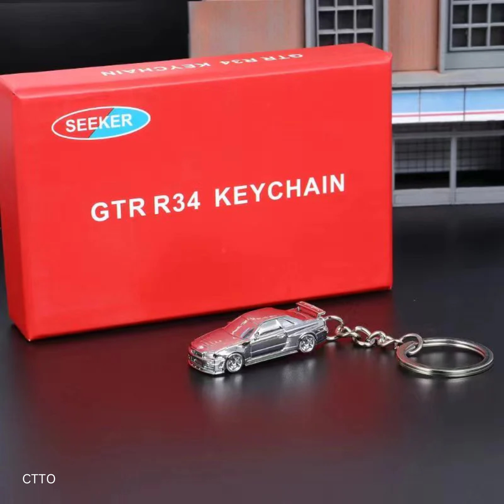 Seeker 1/87 Scale Skyline GT-R R34 Z-Tune (galvanized) Key Chain Die ...