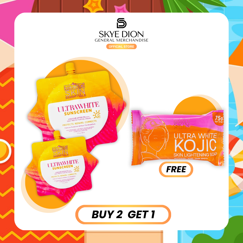 SKYE DION Buy 2 Hikari Skin Essentials Sunscreen SPF 50 with Free Kojic ...