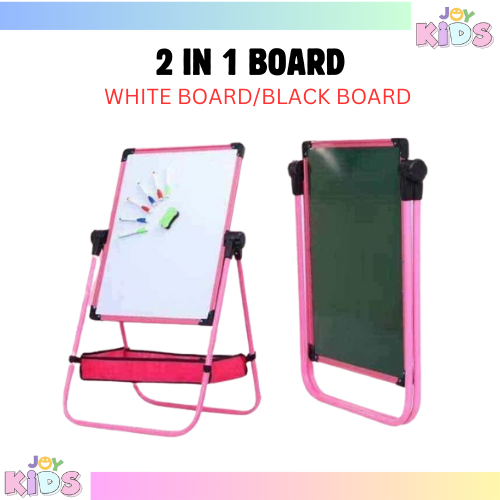2in1 White board/Black board Double Sided Stand for Kids | Shopee ...