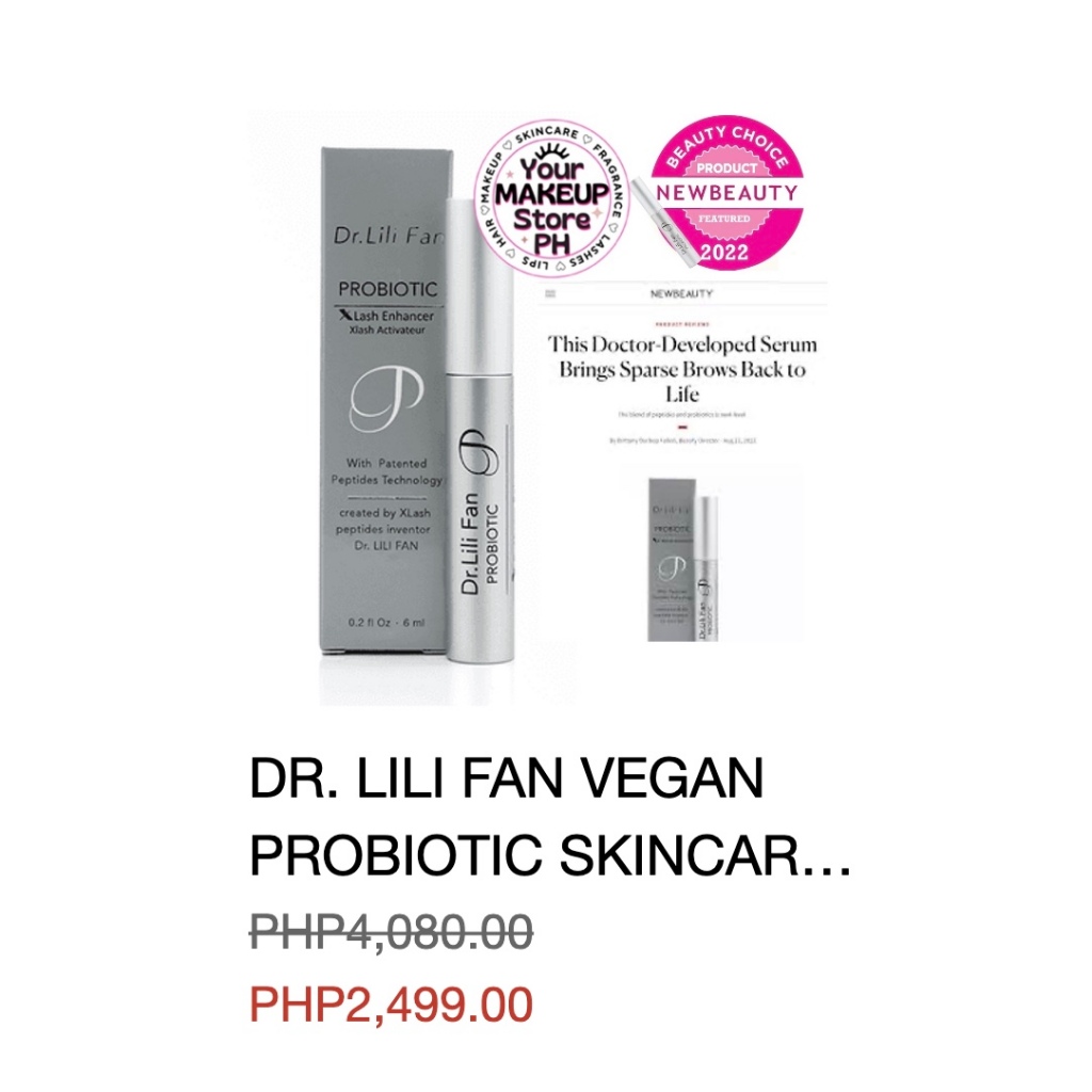 DR. LILI FAN VEGAN PROBIOTIC SKINCARE Probiotic XLash Enhancer 6 ml / 0 ...