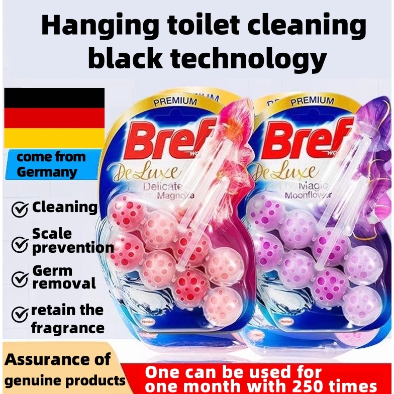 bref Power 5 Pink Magnolia Toilet Block BLOO Power Active Clear Water ...