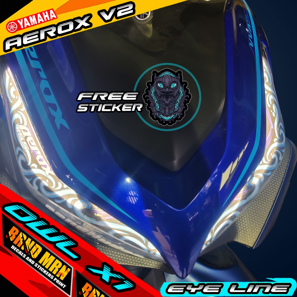 YAMAHA AEROX V2 EYE LINE NEW DECAL STICKER TINT PROTECTOR | Shopee ...