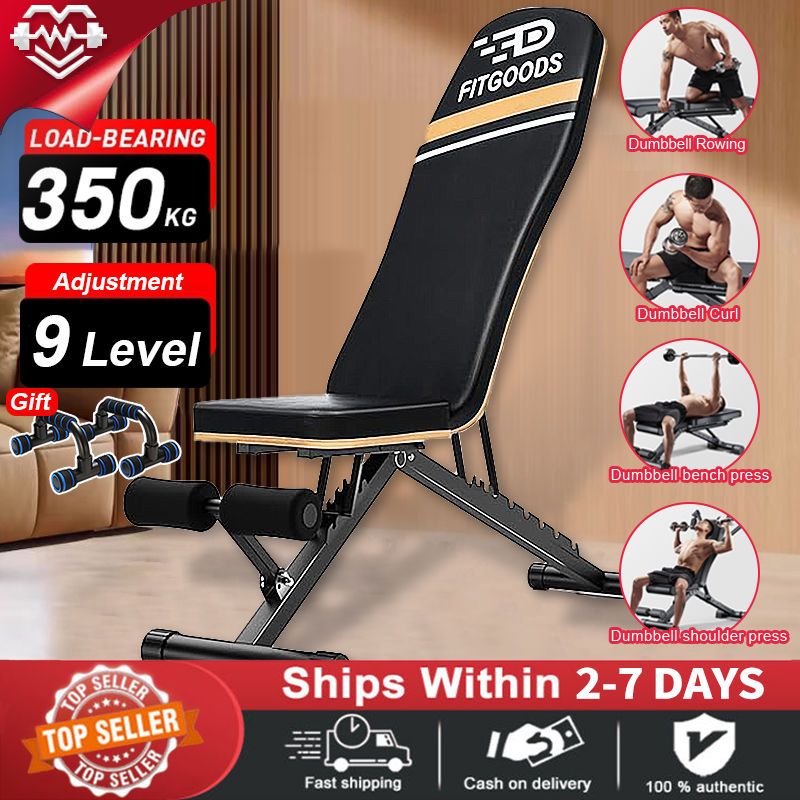 【TOP SALE+COD】Adjustable Weight Bench Multi-Function Workout Bench for Home Gym, Foldable ...