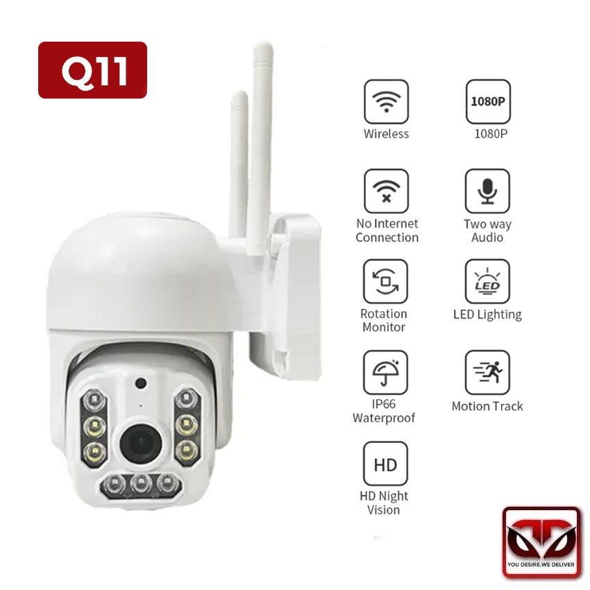 D&D Q11 Pro CCTV camera P1 3MP PTZ IP Camera Wifi outdoor Wireless ...